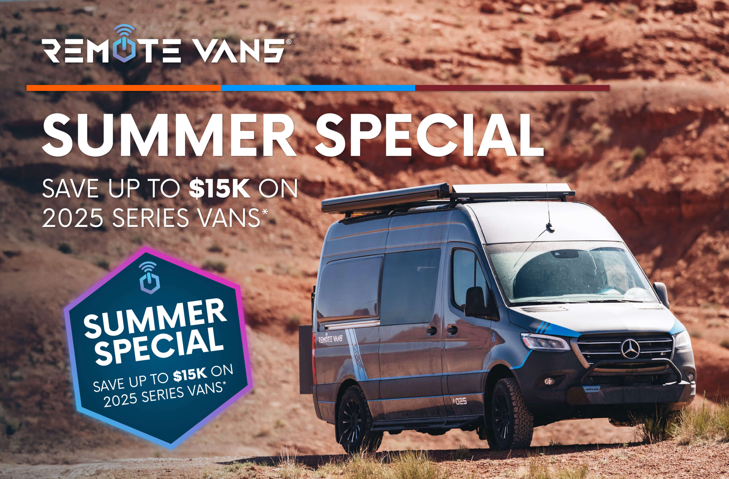 Campaign-Page: Remote Vans® Summer Special Up to 15k - Remote Vans